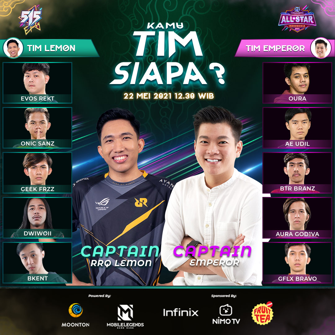 Saksikan Duel Tim ALL Star MLBB Dalam Event 515 eParty yang Dikapteni ...