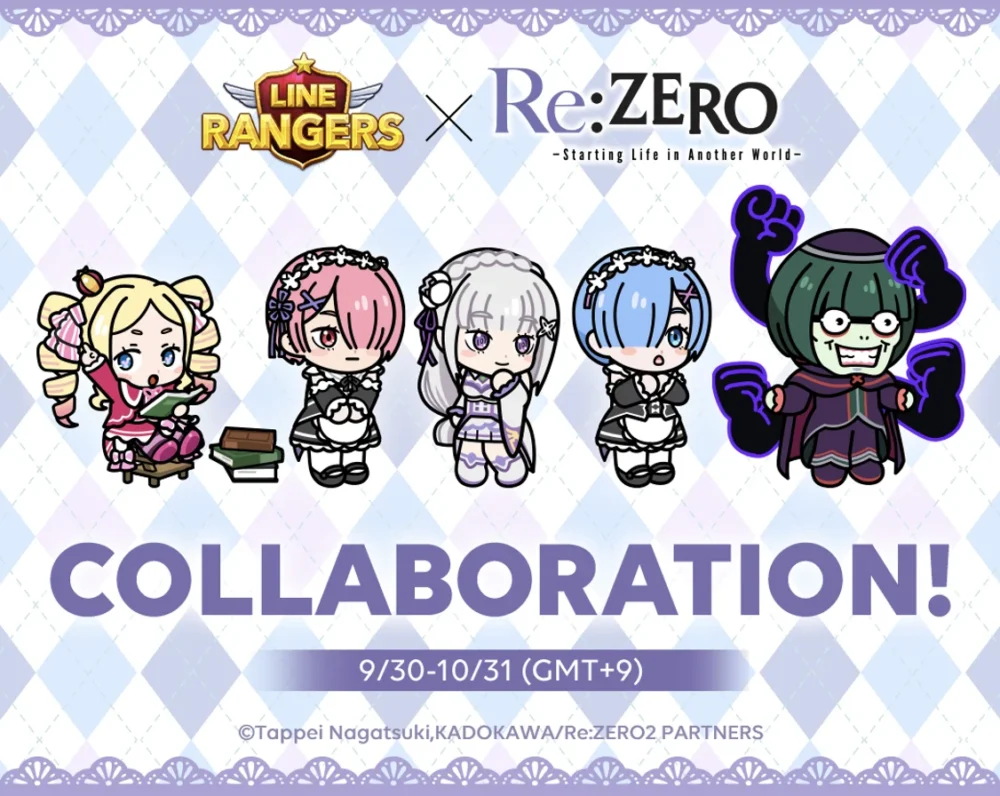 Gim LINE Rangers Kolaborasi dengan Anime Re:ZERO - Starting Life in ...
