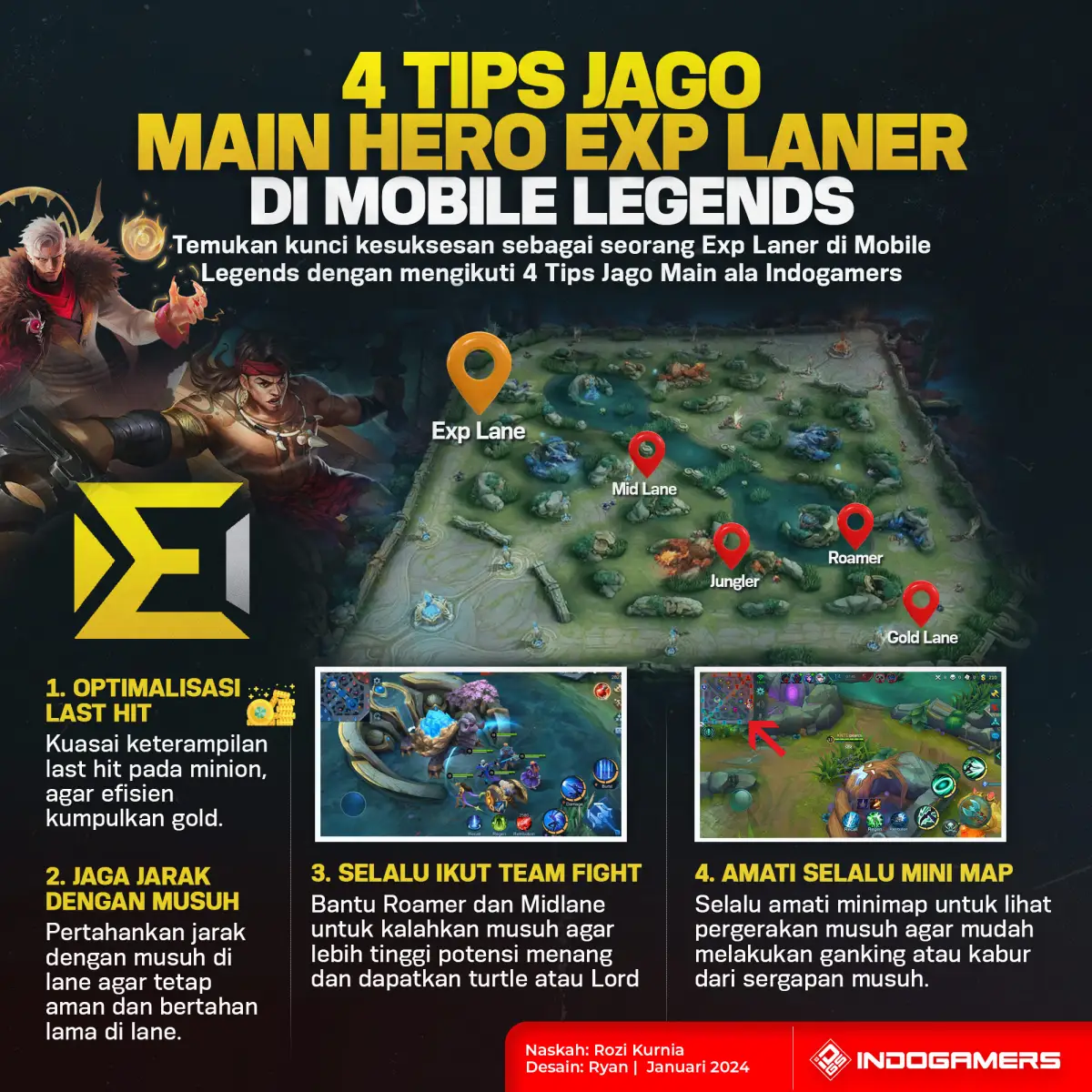 4 Tips Jago Main Hero Exp Laner di Mobile Legends, Nomor 3 Wajib Kamu ...