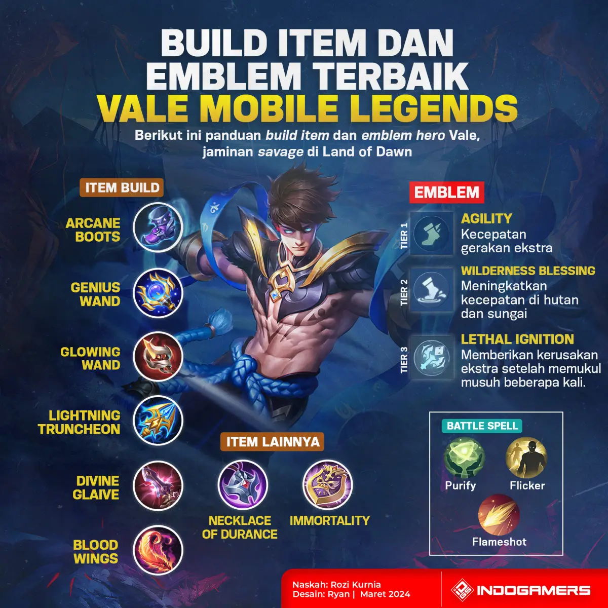 Build Terbaik Hero Vale Mobile Legends - IndoGamers