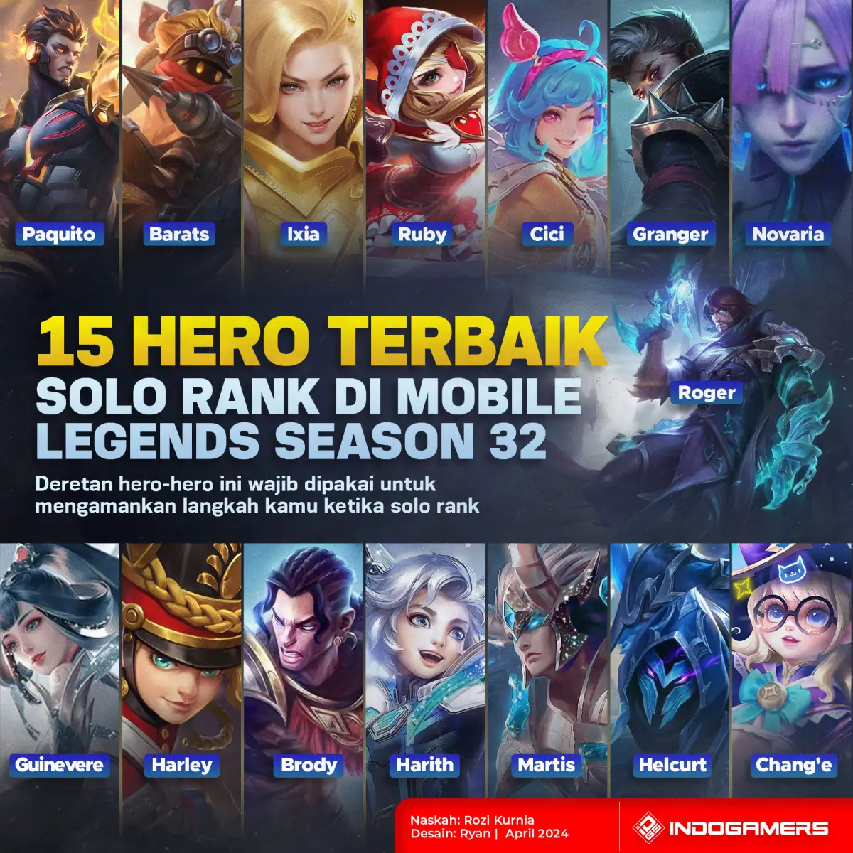 15 Hero Terbaik untuk Solo Rank di Mobile Legends Season 32 - IndoGamers