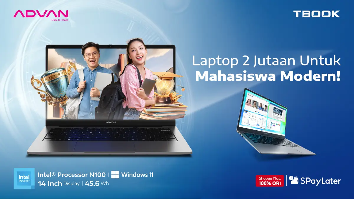 Dijual Cuma Rp2 Jutaan, Advan Hadirkan Tbook Terbaru dengan Prosesor ...