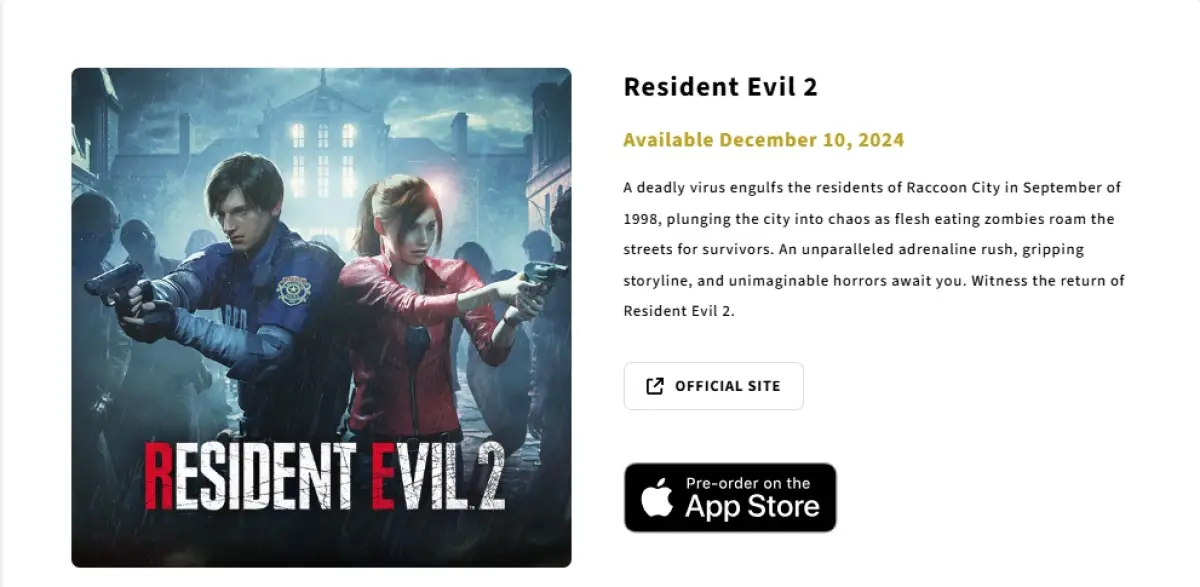 Resident Evil 2 Remake Segera Rilis di Perangkat Apple, Cek Spesifikasi ...